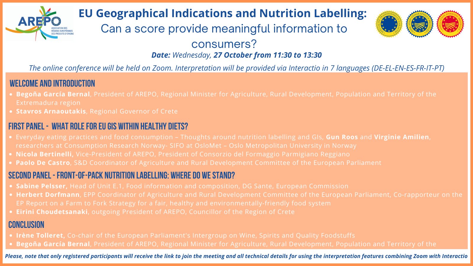 EU GIs and Nutrition Labelling: Can a score provide meaningful ...